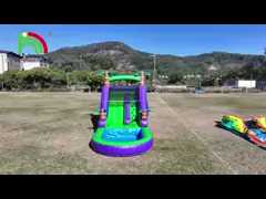 Kommerzielle PVC aufblasbare Wasserrutsche im Außengarten Kinder-Wasserrutsche mit größerem Wasser-Spritzbecken und 1100W-Blower