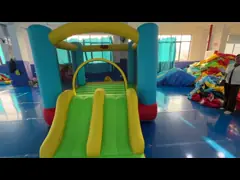Clown Inflatable Slide With Elephant Theme For Children Fun Park
