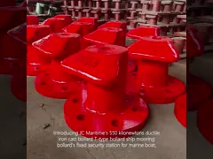 550KN Ductile Iron Cast Bollard Tee Type Bollards Ship Mooring Bollards Fixed security station for marine boat