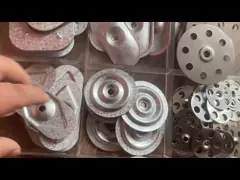 China Alu-Zinc Plated Steel Insulation Fastening Plates 75mm For Attaching Roofing Insulation And Cover Boards for sale