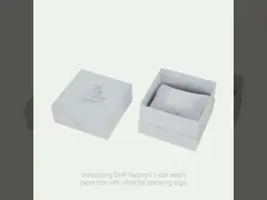 1 Slot Watch Packaging Boxes White Watch Box With Foil Stamping Logo