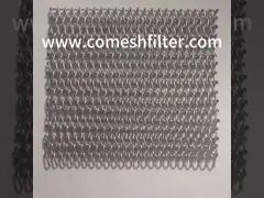 China Customized High Temperature Resistance Conveyor Belt Stainless Steel Balanced Spiral Weave Belt for Quenching Furnace for sale