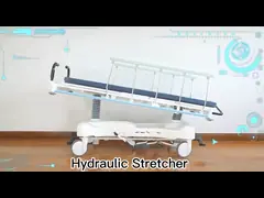 China Heavy-Duty Medical Stretcher Transport 500lb Capacity Patient Gurney With Hydraulic Lift for sale