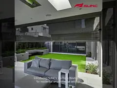 Outdoor Blackout Retractable Window Treatments Ideal for Residential or Commercial Settings