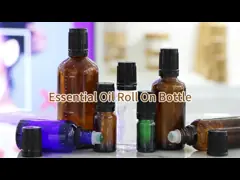 5ml 10ml 15ml 20ml 30ml 50ml 100ml amber UV proof glass empty roll on bottles for essential oi