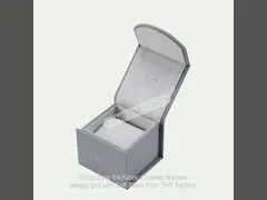 China Fabric Covered Bracelet Packaging Boxes Cardboard Bracelet Box With Soft Pillow for sale