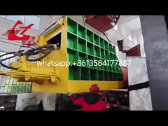 630ton Horizontal Box Shear container scrap metal shear loading photos