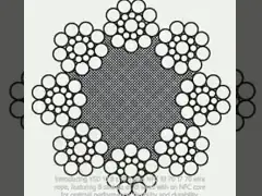 China Lifting And Hoisting elevator steel rope GB 8903-2024 8×19S+NFC 13mm for sale