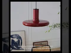 Danish french vintage restaurant chandelier nordic minimalist creative red living room frisbee pendant light