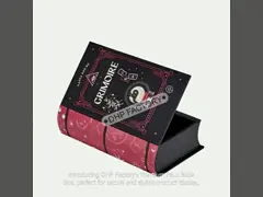 Sliver Foil Logo Book Shaped Gift Box High End Product Presentation Box