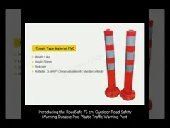 75cm Outdoor Road Safety Warning Durable Pu Plastic Traffic Warning Post