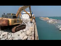 Excavator Grapple for Rock in the sea