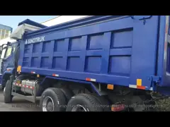 China Powerful Versatile HOWO 6x4 380HP Blue Dump Truck With 20CBM Square Cargo Box And Waterproof Tarp Flip Cove for sale