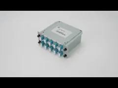 China Rock Solid 18 Channel CWDM MUX DEMUX LGX Plastic Box for Simplex BIDI Networks with 1270-1610nm Wavelength for sale