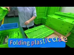 China Supermarket Agriculture Basket Foldable Plastic Storage Crate for Fruits and Eggs for sale