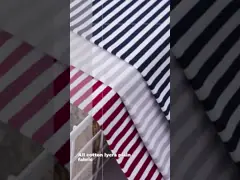 China Soft Textured Yarn Dyed Cloth , Sportswear Striped Knit Organic Cotton Fabric for sale