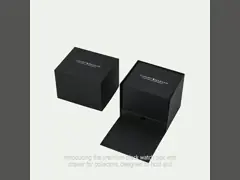 China Premium Functional  Black Watch Gift Box With Drawer For Collectors for sale