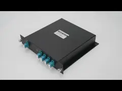 China 1U 4CH Dual DWDM Fiber Optic MUX DEMUX LGX Box 1.5dB IL Dual Monitor Ports for sale