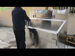 China Automatic Sensor Switch Medical Stainless Steel Sink With Two Seat And Mirror for sale