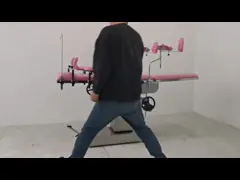 China Manual Hydraulic Obstetric Gynecological Operating Table with Stirrups - 1950mm Length, 250mm Elevation Range for sale