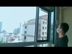 China White UPVC / PVC Tilt And Turn Window Double Glazed Glass Window With Mosquito Net for sale