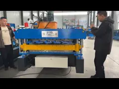 China Delta Inverter Customized Width Double Layer Forming Machine For 0.25-0.6mm for sale