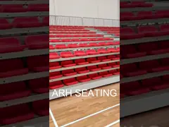 China Indoor Gym Retractable Theater Seating Cold Drawn 280mm Row Height for sale
