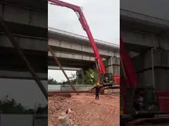 China Pile Driver Machine Hydraulic Pile Driver Hammer Excavator Long Reach Boom Pilling Driver Boom For  15-55ton Excavator for sale