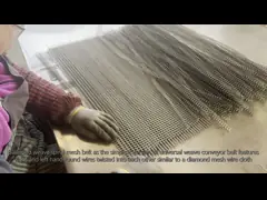 Stainless steel balanced weave spiral mesh belt
