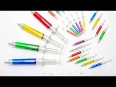 Creative Syringe Style Ballpoint Pen Colorful Oil Filling Plastic Ball Pen