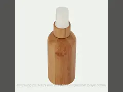 5ml,10ml, 15ml, 20ml, 30ml, 50ml,100ml,150ml  All Inclusive Natural Bamboo Glass Liner Sprayer Bottles For Perfume Toner