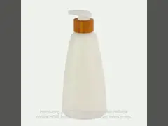 200ml, 300ml, 500ml, 7oz, 10oz, 16oz Elegant and Stylish Refillable White Conical HDPE Bottle with Natural Bamboo Lotion Pump