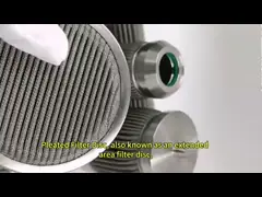 China Alloy Mesh Pleated Filter Disc Micron 10mm 12mm 14mm 20mm 30mm 40mm for sale