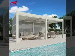 Smart Home Integration Motorized Aluminum Pergola Waterproof Windproof and Remote Control System