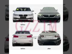 China BMW 5 Series Upgrade To M5 car Body kit Front Rear Bumper Grille Hood Fender Side Skirt for sale