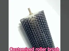 Industrial Custom Nylon Roller Brush For Press Machine Colour Cleaning