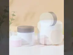 China Lightweight Durable Plastic Cosmetic Jars In Black For Retail And Travel Convenience for sale