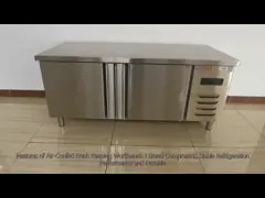 Air-cooled fresh-keeping workbench