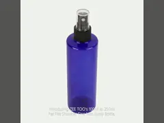 China Luxury Transparent Spray Bottle Round Shoulder PET Anodized Aluminum Trigger Spray Bottle for sale