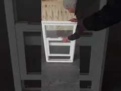 China White UPVC Single Hung Vinyl Replacement Windows With Mosquito Net American Style for sale