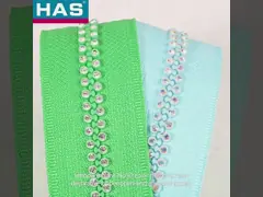 No. 10 Cerradura decorativa de resina de diamantes de color cerradura abierta de prendas de vestir