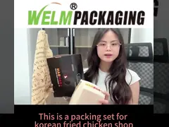 Small Cube Fried Chicken Takeaway Kraft Paper Snack Boxes With Window