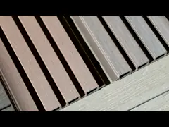 China Outdoor Capped Composite Solid Fluted WPC Panel Board Coextruded Cladding for sale