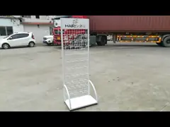 Custom Metal Hanging Hook Wire Display Stand With Mesh Grid for Retail Shop Store