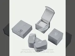 China Necklace Ring Earring Packaging Boxes Custom Jewelry Box With Fabric Covered for sale