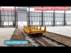 SGS Q235 Material Handling 1000T Motorized Rail Cart