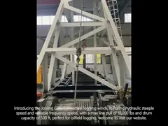 China Vertical Hydraulic Logging Winch Stepless Speed And Variable Frequency Speed 500 ft for sale