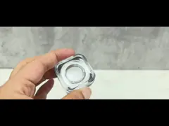 5 ml di contenitore di vetro di vetro trasparente e a prova di bambini con cappuccio bianco nero