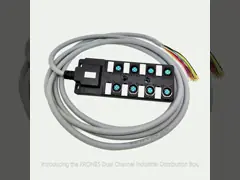 China Dual Channel Industrial Distribution Box 8 Port NPN Junction Box For M12 for sale