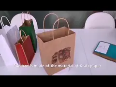 중국 환경 친화적 식품 포장 가방 흰 갈색 Kraft 선물 Kraft 종이 쇼핑 식료품 판매용